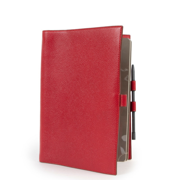 Hermès Red Epsom Leather Notebook Labellov Buy and Sell Authentic Luxury