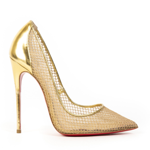 Christian Louboutin Gold Follies Resille - Size 38 Labellov Buy and ...