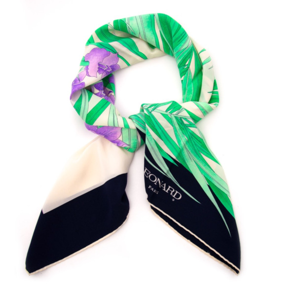 Leonard Flower Scarf Labellov Buy and Sell Authentic Luxury