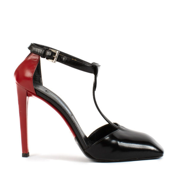 Prada Black / Red Leather Pumps - Size 37 Labellov Buy and Sell ...