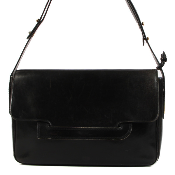 Delvaux Vintage Black Leather Crossbody Bag Labellov Buy and Sell ...