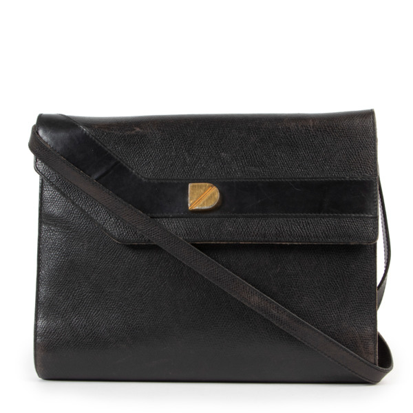 Delvaux Vintage Black Leather Crossbody Bag Labellov Buy and Sell ...