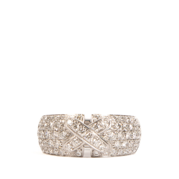 Chaumet Diamond White Gold Liens Ring - size 55 Labellov Buy and Sell ...