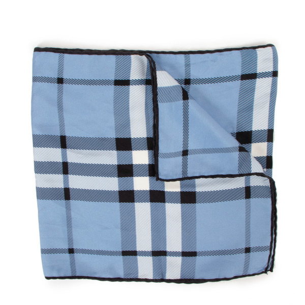 Burberry London Blue Check Silk Scarf Labellov Buy and Sell Authentic ...