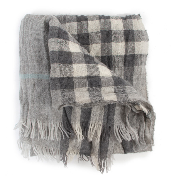 Burberry Grey Checked Scarf Labellov Buy and Sell Authentic Luxury