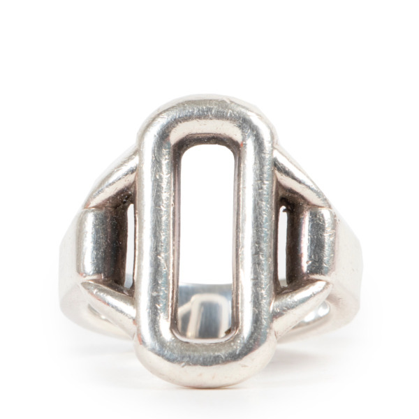 Hermès Silver Attelage Ring - Size 52 Labellov Buy and Sell Authentic ...