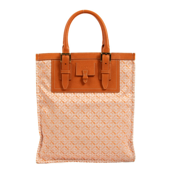 Loewe Vintage Orange Anagram Small Tote Bag Labellov Buy and Sell ...
