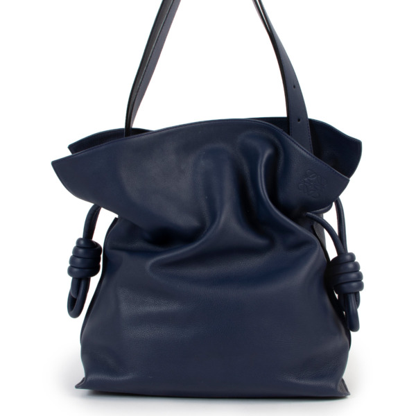 Loewe Blue Leather Flamenco Bag Labellov Buy and Sell Authentic Luxury
