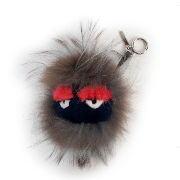Fendi Grey Fur Monster Bag Charm / Keychain Labellov Buy and Sell ...