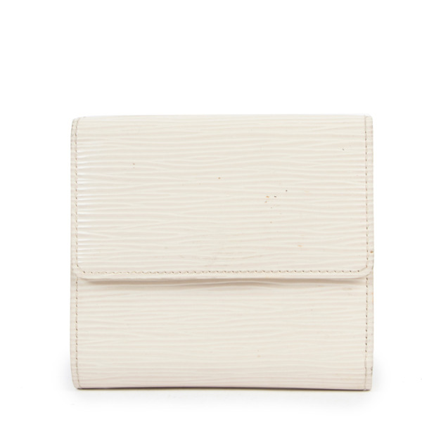 Louis Vuitton White Epi Leather Elise Wallet Labellov Buy and Sell ...