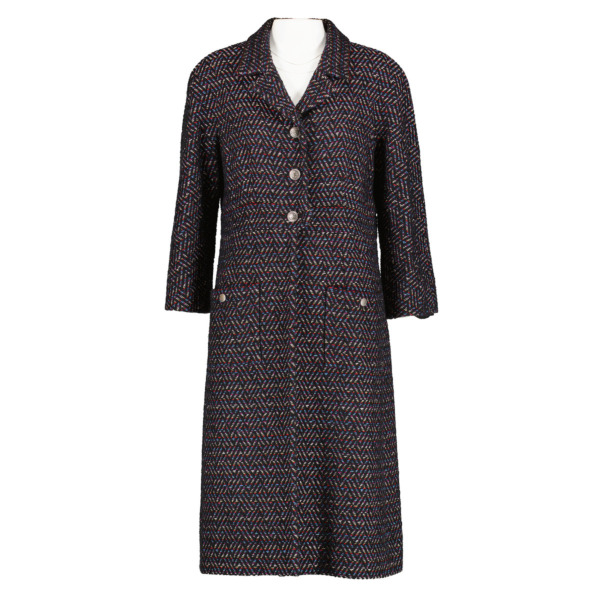 Chanel Fall/Winter 2007 Tweed Long Coat Labellov Buy and Sell Authentic ...