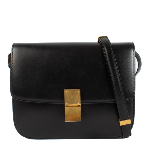 Celine Black Classic Box Crossbody Bag Labellov Buy and Sell Authentic ...
