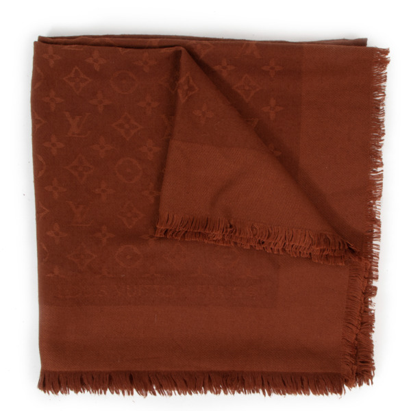 Louis Vuitton Brown Monogram Shawl Labellov Buy and Sell Authentic Luxury