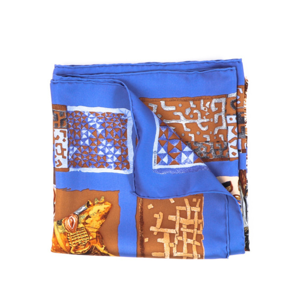 Hermès Blue Persona Silk 90 Scarf Labellov Buy and Sell Authentic Luxury