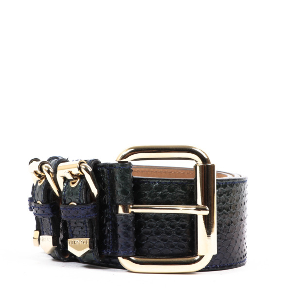 Versace Blue Python Leather Belt - Size 80 Labellov Buy and Sell ...