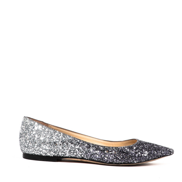 Jimmy Choo Navy Silver Romy Flats - Size 36 Labellov Buy and Sell ...