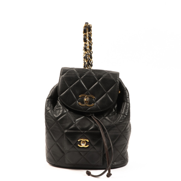 Chanel Black Quilted Lambskin Duma Vintage Backpack Labellov Buy and ...