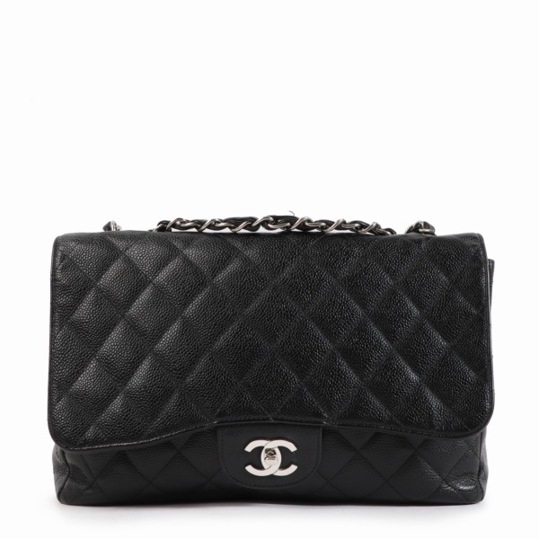 Chanel Black Caviar Large Classic Single Flap Bag Labellov Buy and Sell ...