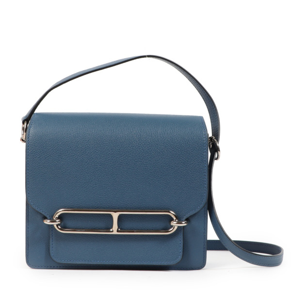 Hermès Roulis Mini Bleu Agate Evercolor PHW Labellov Buy and Sell ...