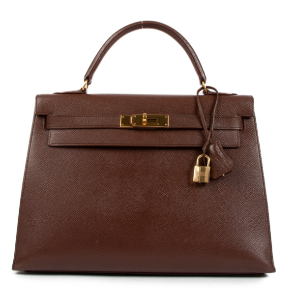 Hermès Kelly 32 Havane Courchevel GHW Labellov Buy and Sell Authentic ...