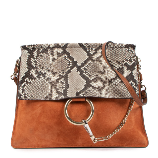 Chloé Python & Calfskin Faye Shoulder Bag Labellov Buy and Sell ...