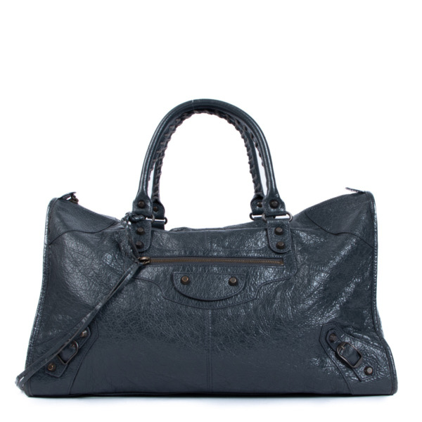 Balenciaga Anthracite Arena Lambskin Classic Work Bag Labellov Buy and ...