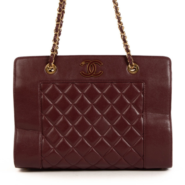 Chanel Burgundy Quilted Leather Shopper Shoulder Bag Labellov Buy and ...