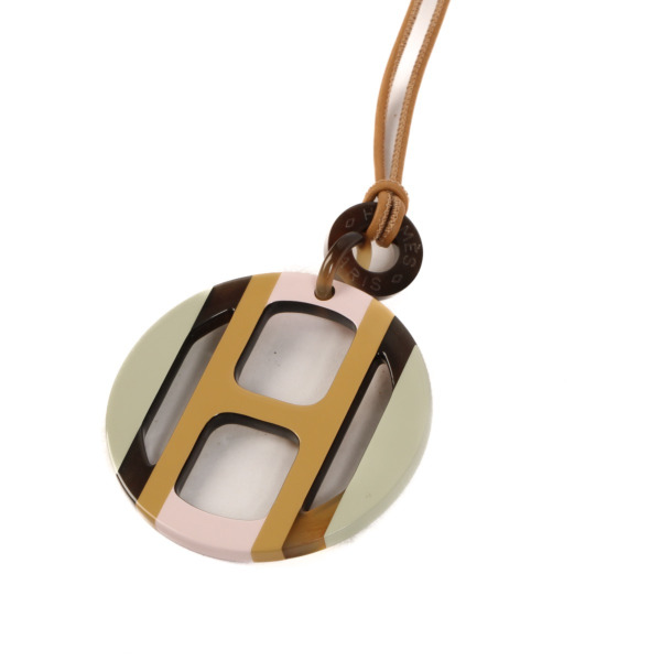 Hermès Multicolor H Pendant Necklace Labellov Buy and Sell Authentic Luxury