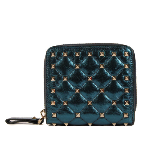 Valentino Blue Stud Wallet Labellov Buy and Sell Authentic Luxury