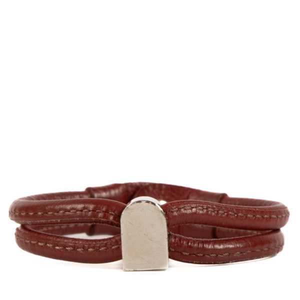 Delvaux Red Leather Bracelet Labellov Buy and Sell Authentic Luxury