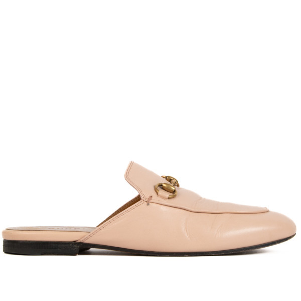 Gucci Pale Pink Leather Princetown Slippers Labellov Buy and Sell ...