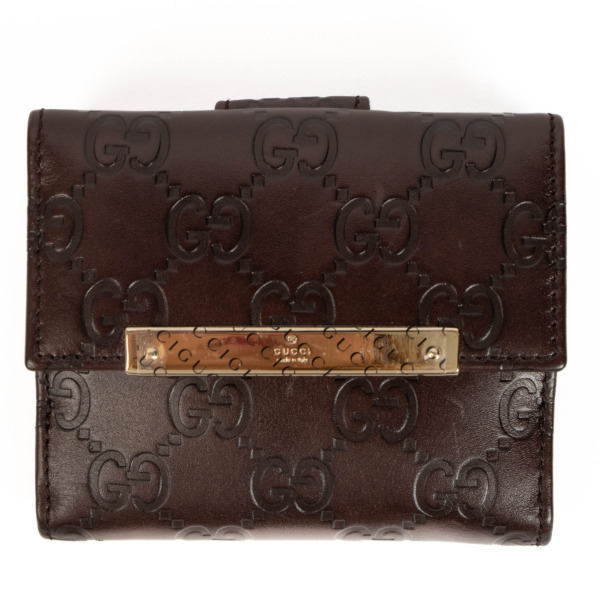 Gucci Brown Guccissima Compact Wallet Labellov Buy and Sell Authentic ...