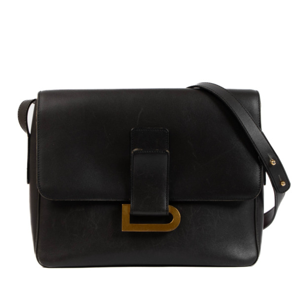 Delvaux Brown Box Calf Poirier Shoulder Bag Labellov Buy and Sell ...