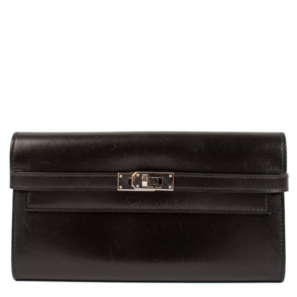 Hermes Kelly Classique Wallet Black Box PHW Labellov Buy and Sell ...