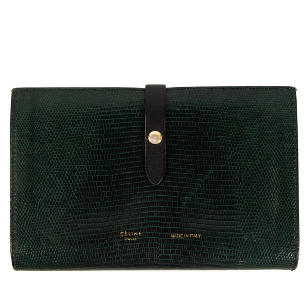 Celine Black Lizard Strap Wallet Labellov Buy and Sell Authentic Luxury