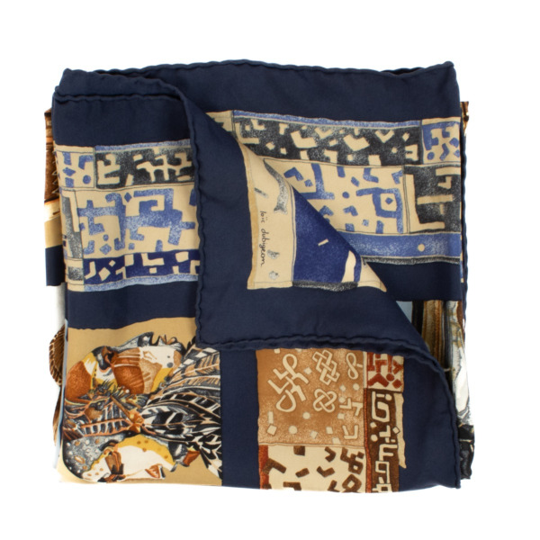 Hermès Persona By Loic Dubigeon 1997 Blue Scarf Labellov Buy and Sell ...