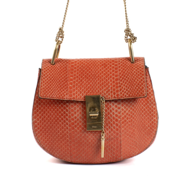 Chloé Coral Python Drew Bag Labellov Buy and Sell Authentic Luxury