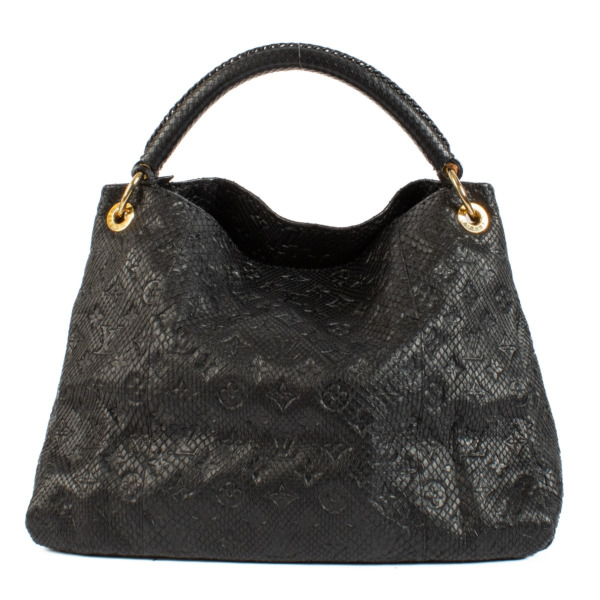 Louis Vuitton Black Monogram Python Artsy MM Bag Labellov Buy and Sell ...