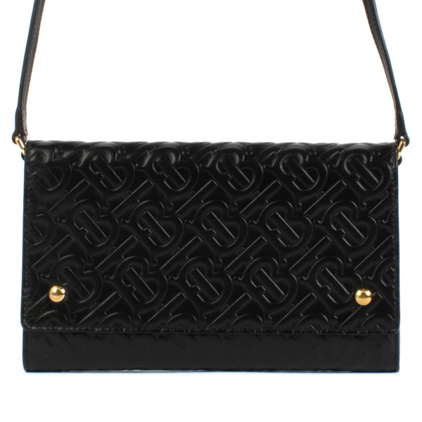 Burberry Monogram Leather Black Wallet On Chain Bag Labellov Buy and ...