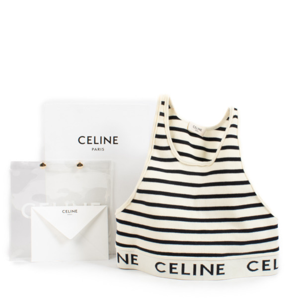 Celine Striped Sports Bra - Size M Labellov Buy and Sell Authentic Luxury