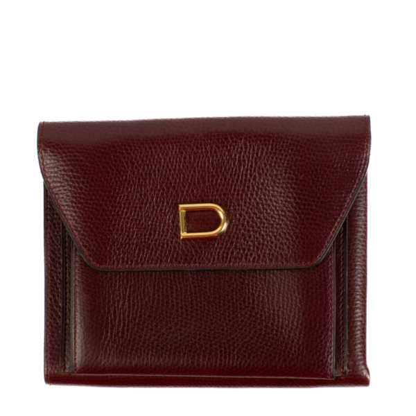 Delvaux Burgundy Denise Wallet Labellov Buy and Sell Authentic Luxury