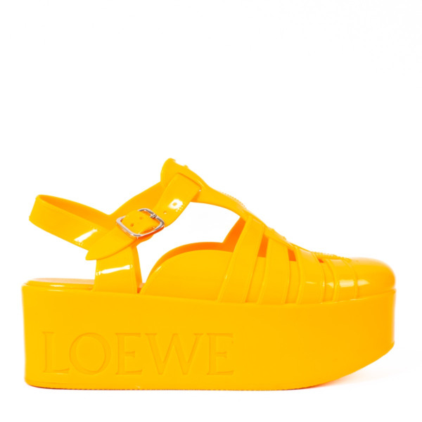 Loewe Orange Rubber Fisherman Platform Sandals - Size 40 Labellov Buy ...