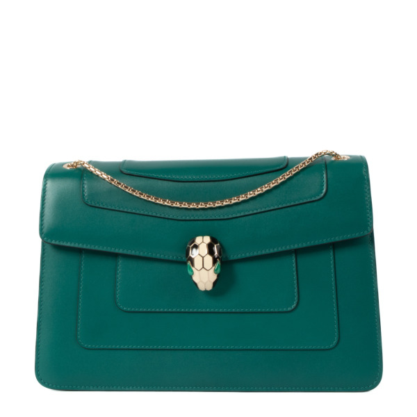 Bulgari Green Serpenti Forever Shoulder Bag Labellov Buy and Sell ...