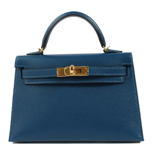 Hermès Kelly Mini II Deep Blue Madame GHW Labellov Buy and Sell ...