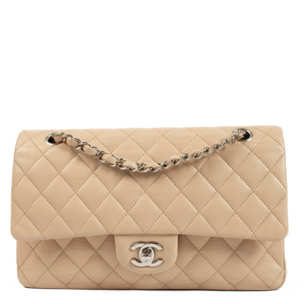 Chanel Beige Caviar Medium Classic 11.12 Bag Labellov Buy and Sell ...