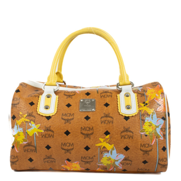 MCM Flower Breeze Visetos Top Handle Bag Labellov Buy and Sell ...