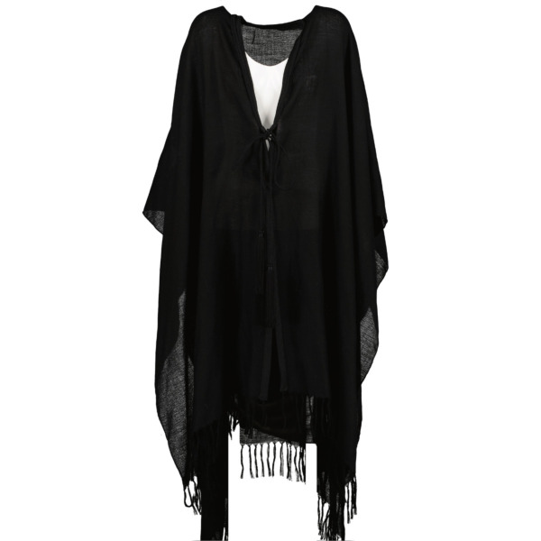 Saint Laurent Black Wool Poncho Labellov Buy and Sell Authentic Luxury