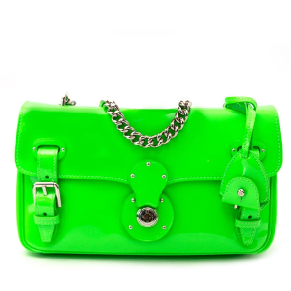 Ralph Lauren Bright Green Ricky Chain Bag Labellov Buy and Sell ...